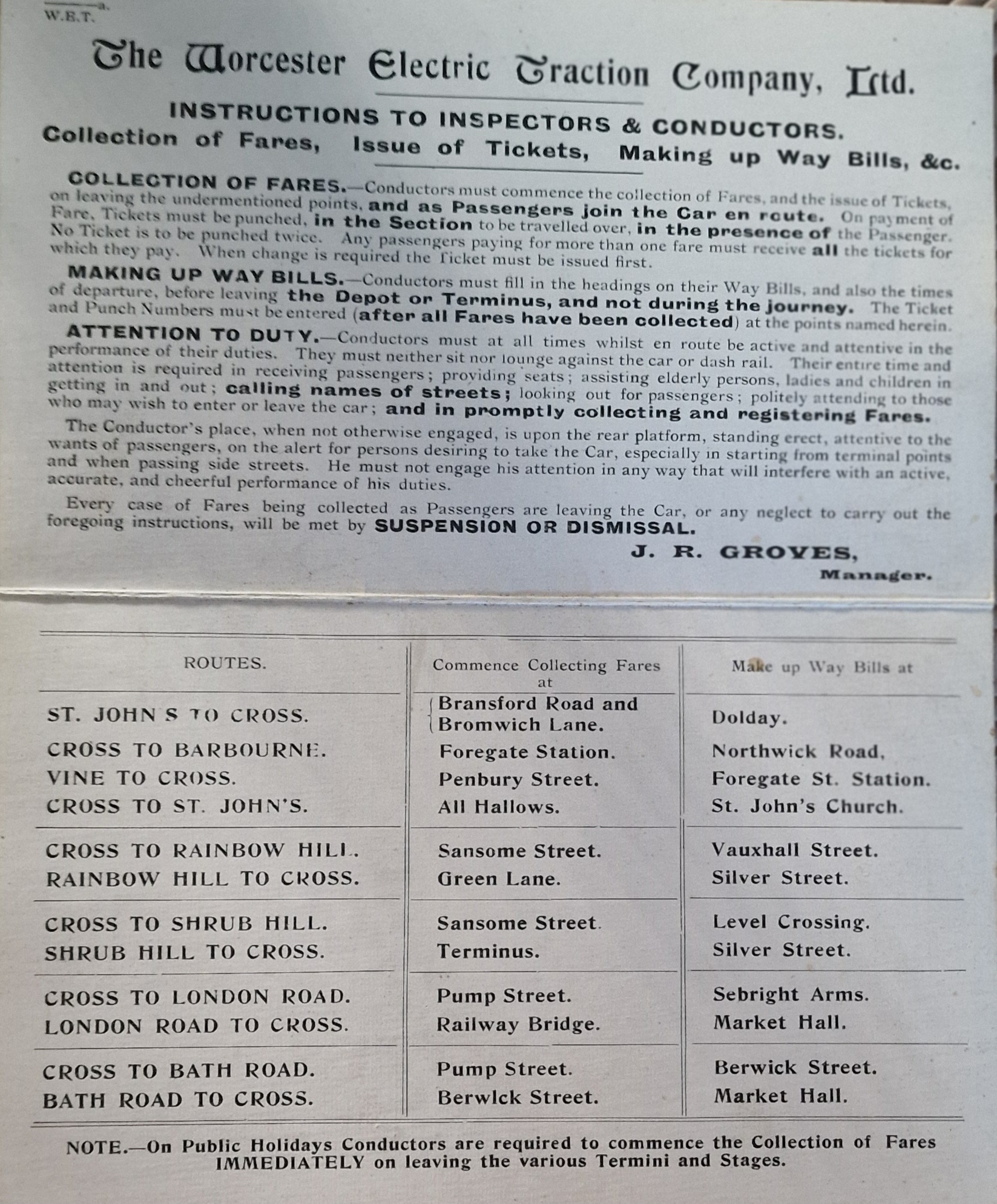 The Worcester Electric Tramway System Part 1 - Worcester